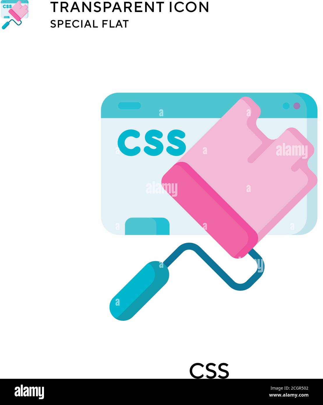 Css vector icon. Flat style illustration. EPS 10 vector Stock Vector ...