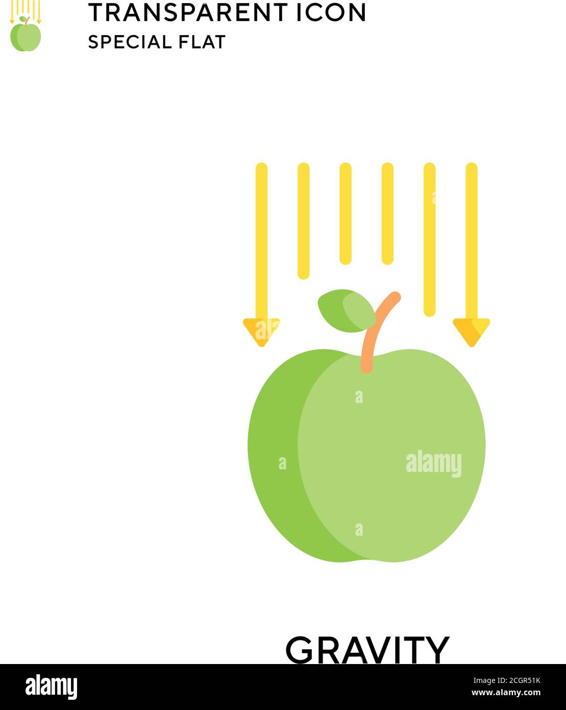 Gravity vector icon. Flat style illustration. EPS 10 vector Stock ...