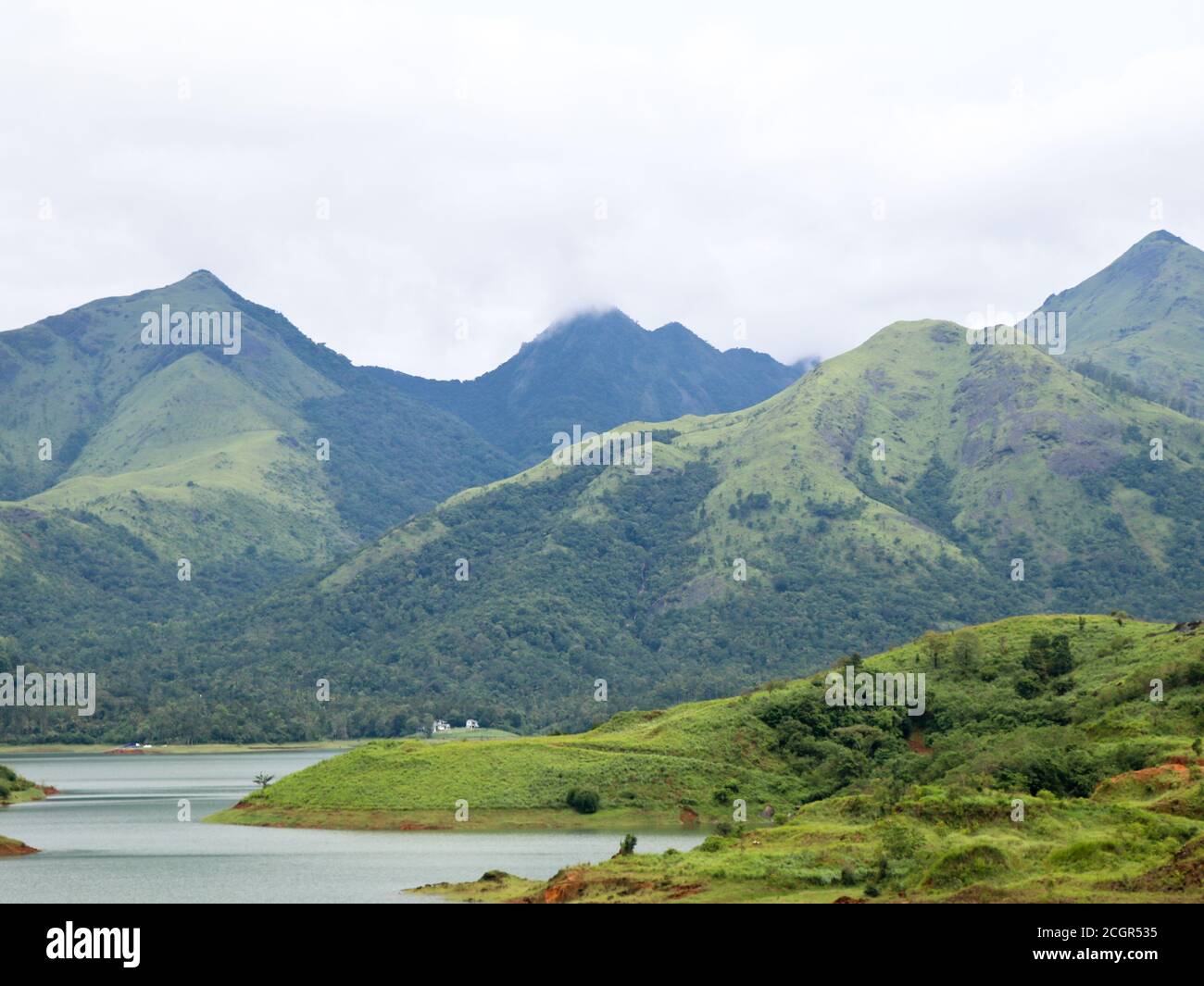 Beautiful hills in the Western Ghats against Banasura sagar dam wayanad ...
