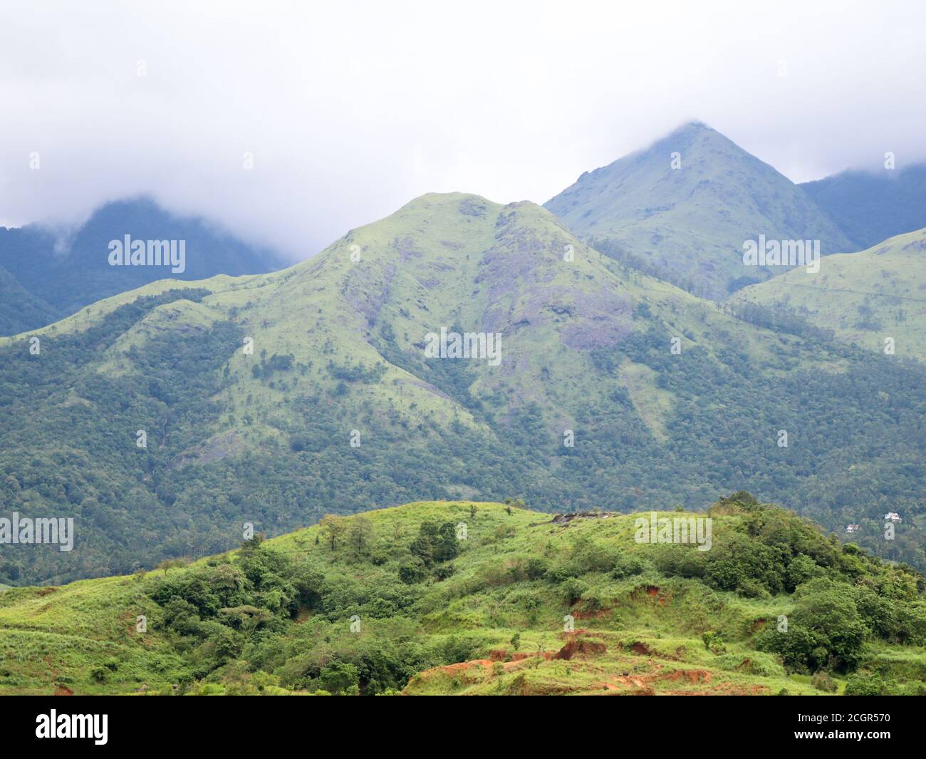 Beautiful hills in the Western Ghats against Banasura sagar dam wayanad ...