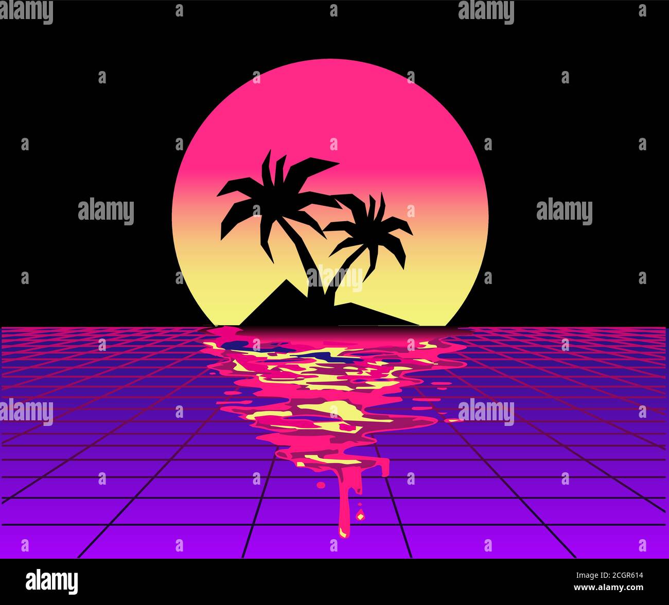 1980s landscape design Stock Vector Images - Alamy