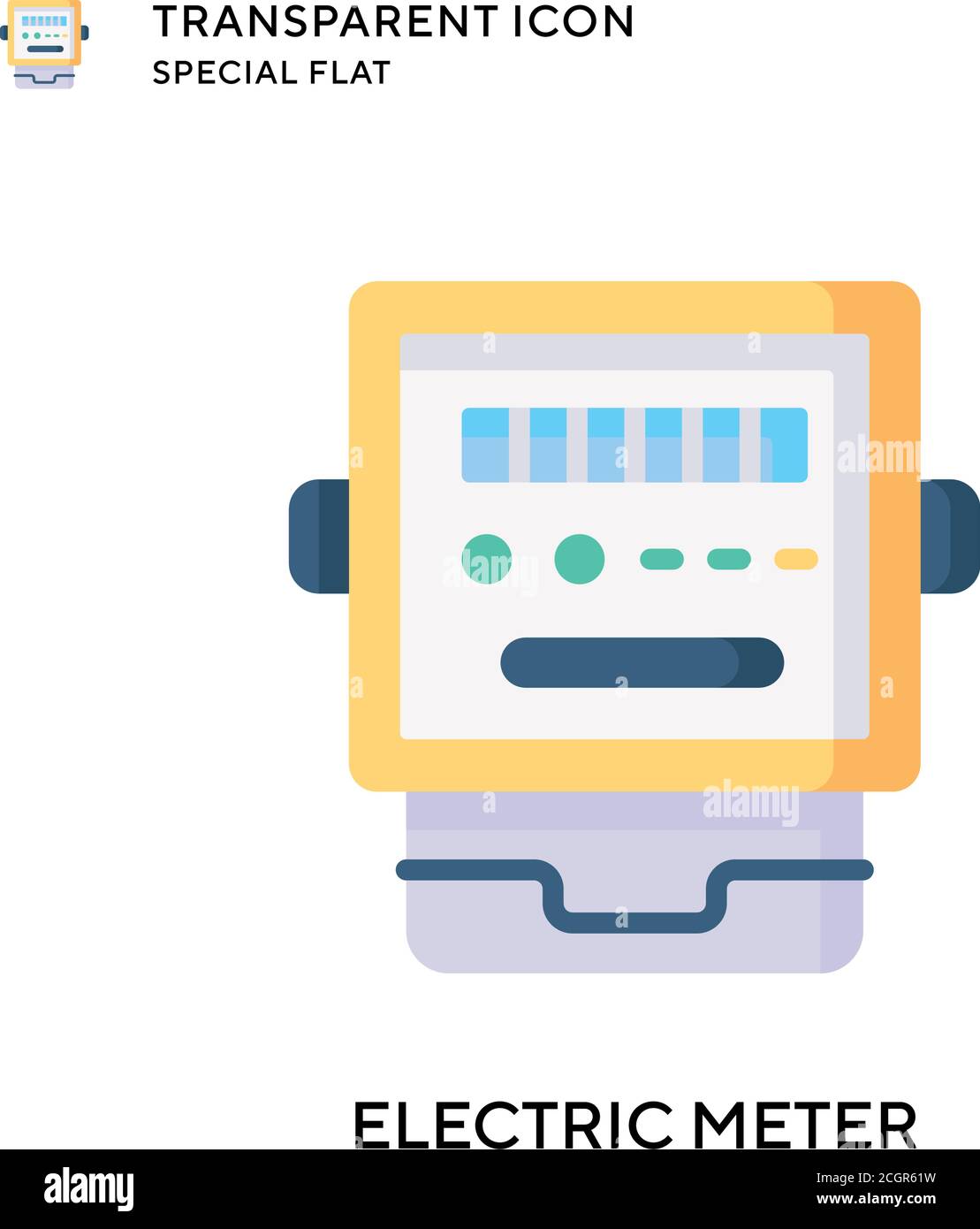 Electric meter vector icon. Flat style illustration. EPS 10 vector ...