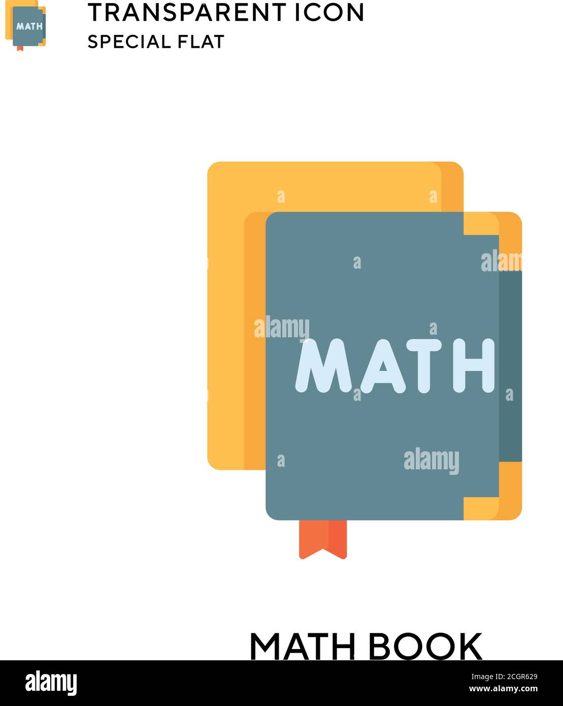 Math book vector icon. Flat style illustration. EPS 10 vector Stock ...