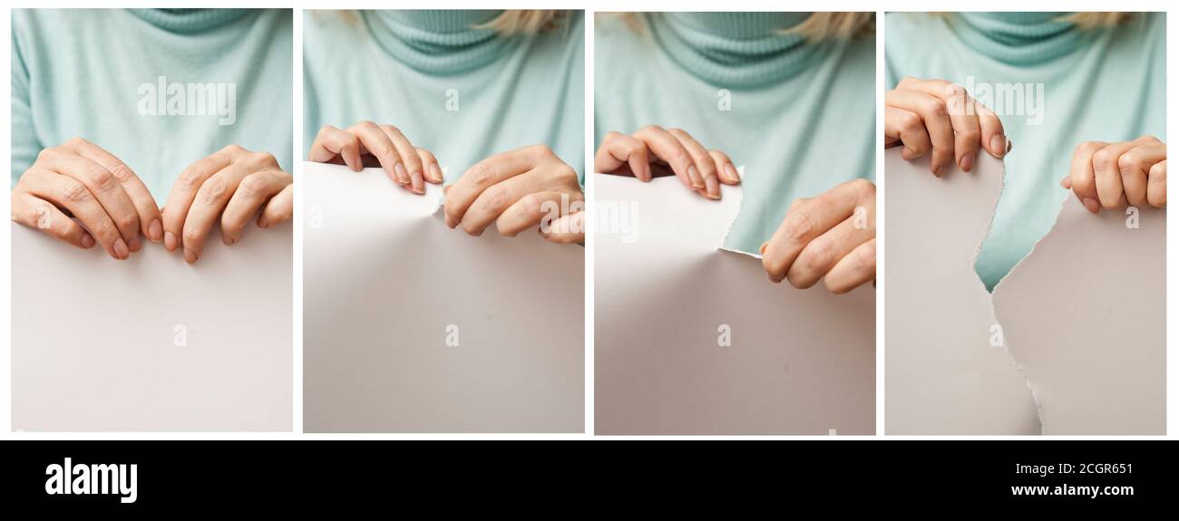 Ripping in two hi-res stock photography and images - Alamy