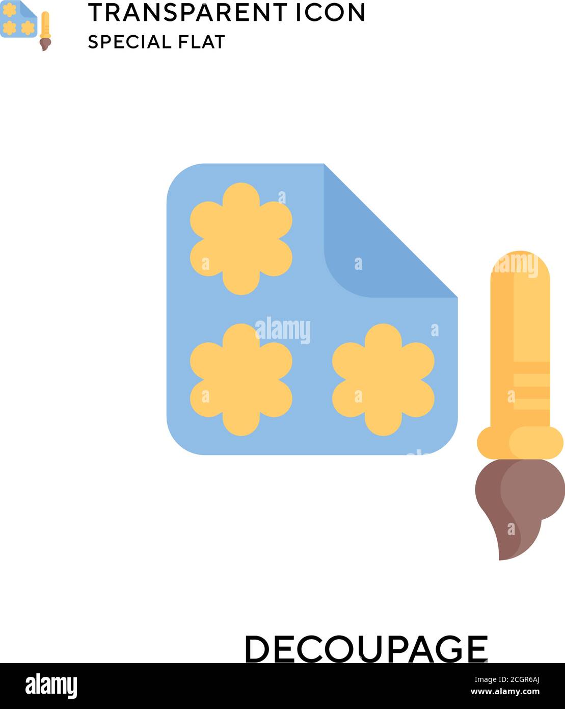 Decoupage vector icon. Flat style illustration. EPS 10 vector Stock ...