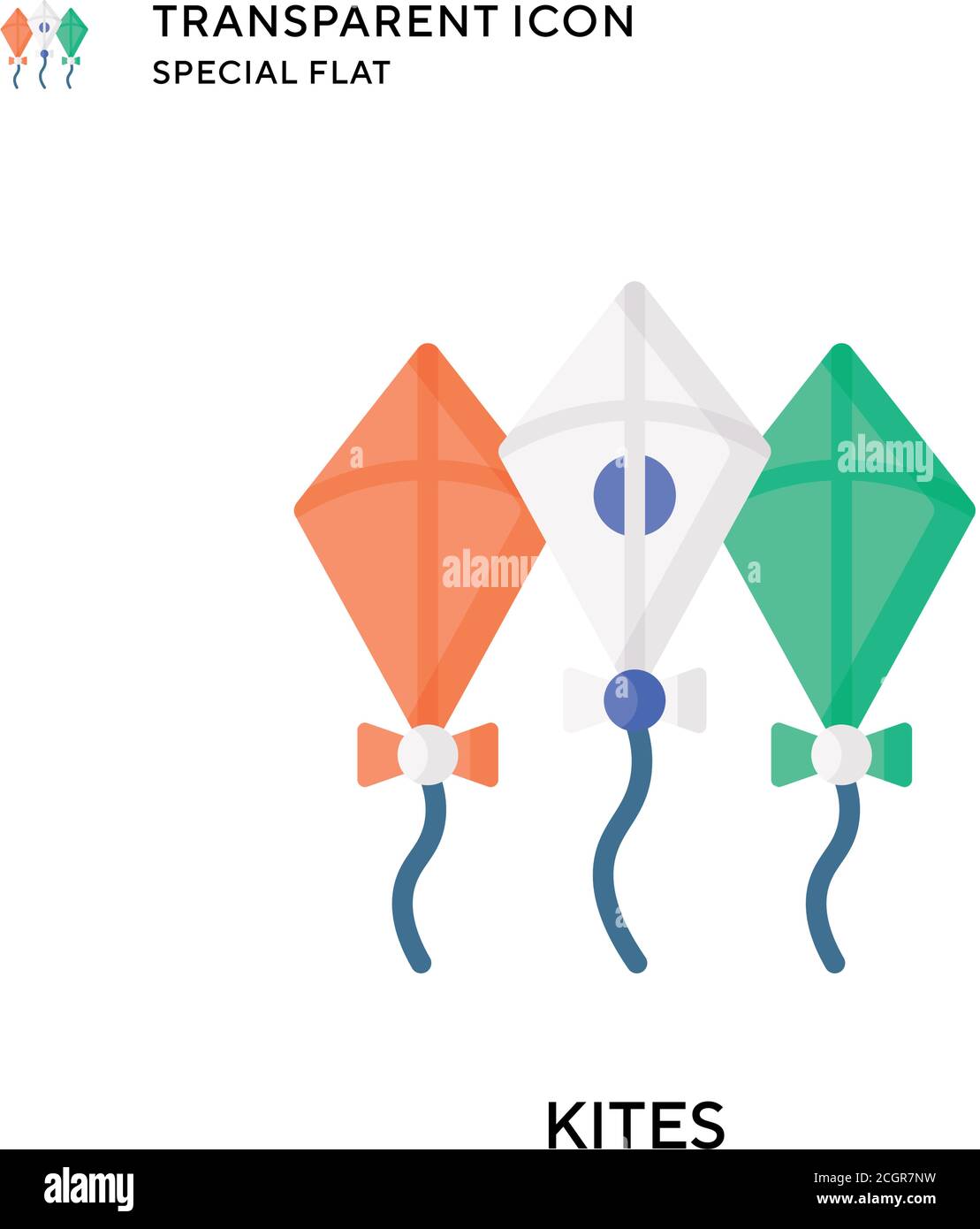 Kites vector icon. Flat style illustration. EPS 10 vector Stock Vector ...
