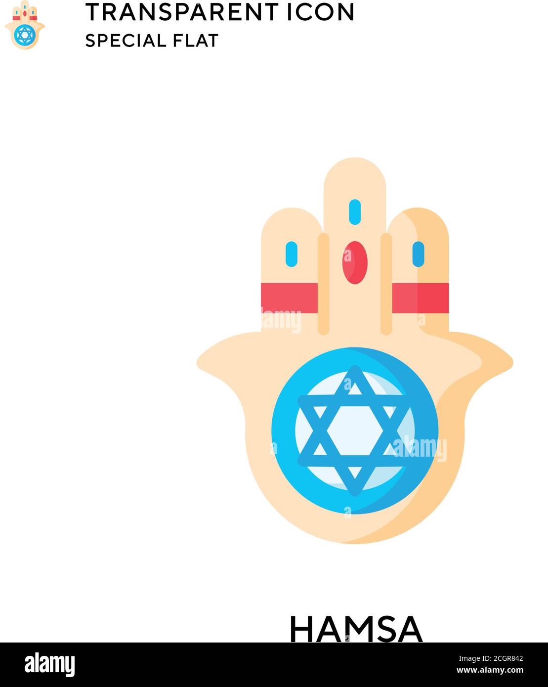 Hamsa hand icon vector vectors Cut Out Stock Images & Pictures - Alamy