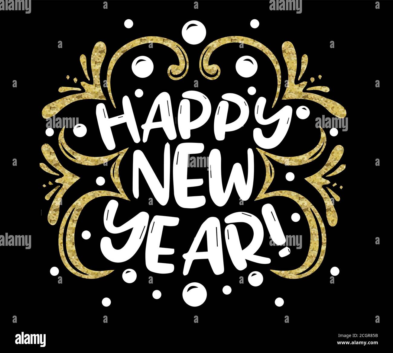 holiday card, hand drawn lettering. Holiday greetings quote. new year ...