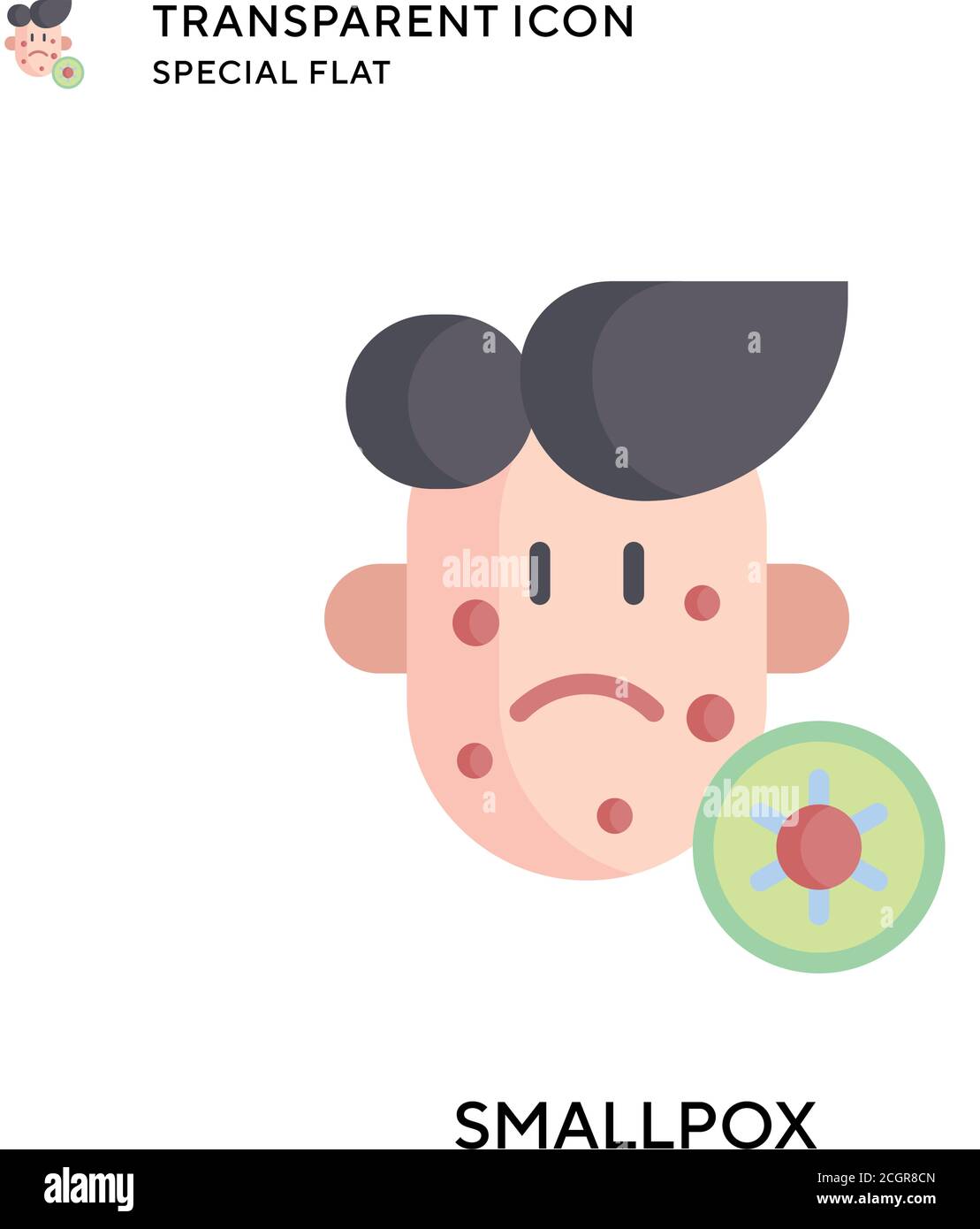 Smallpox vector icon. Flat style illustration. EPS 10 vector Stock ...