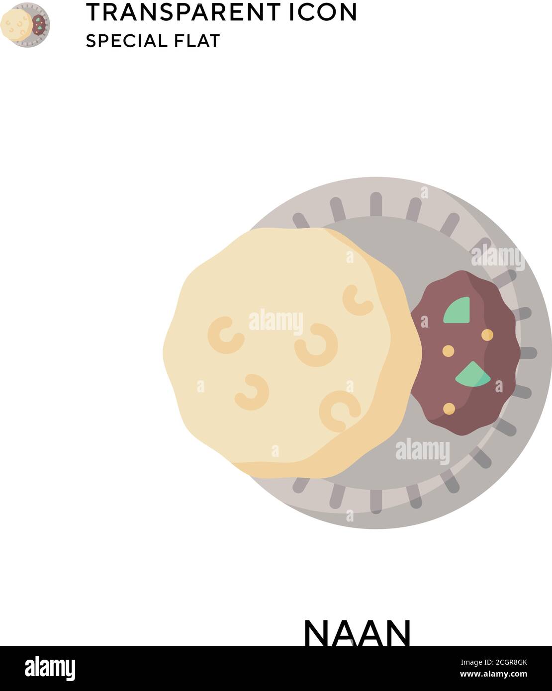 Indian nan flat bread Stock Vector Images - Alamy