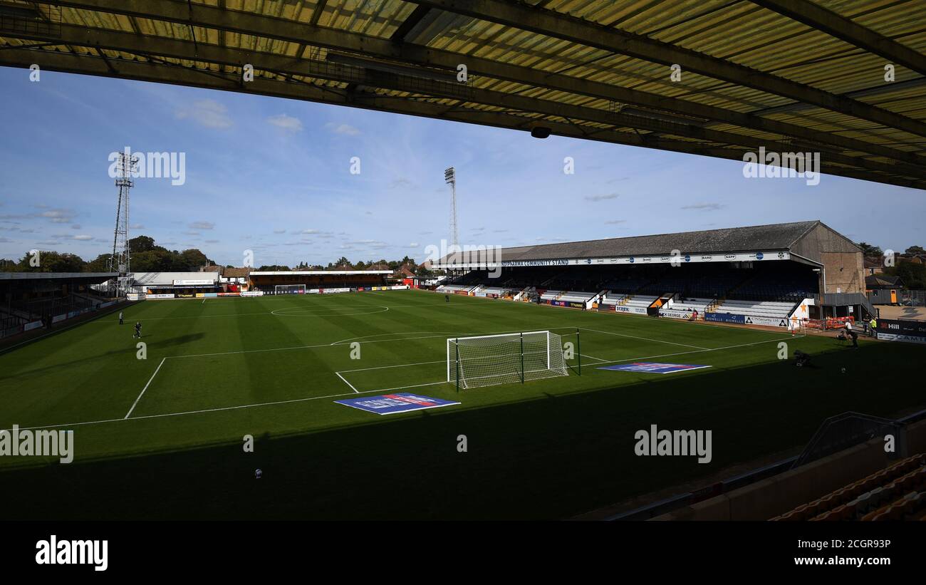A general view of the Abbey Stadium, Cambridge Stock Photo - Alamy