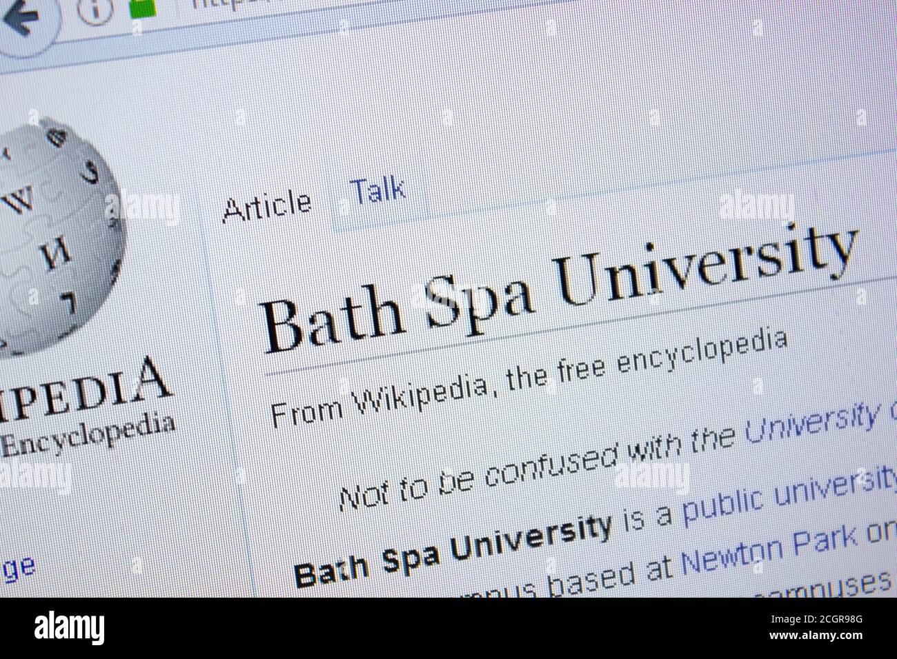 Ryazan, Russia - September 09, 2018 - Wikipedia page about Bath Spa ...