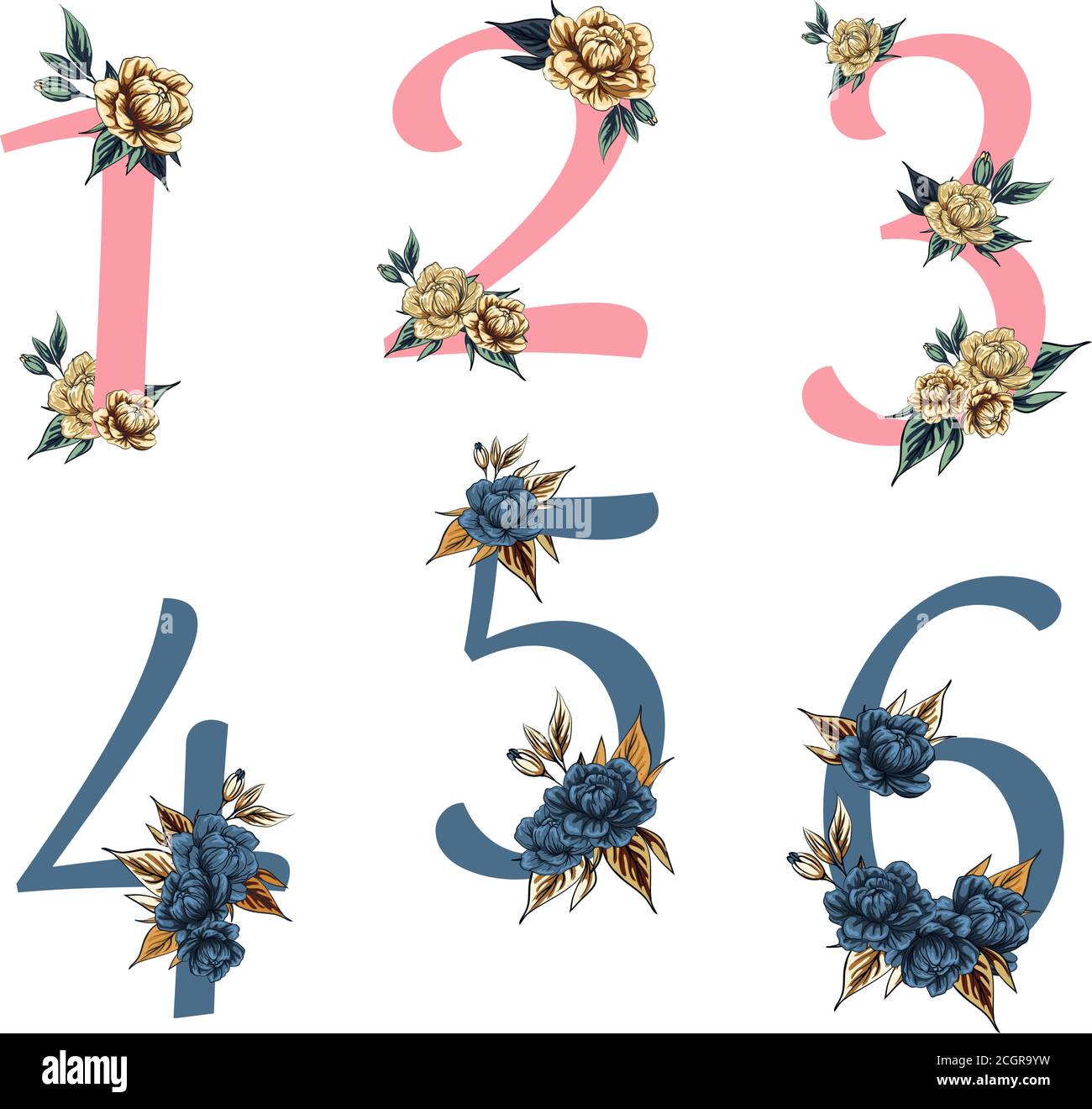 Rose numbers Cut Out Stock Images & Pictures - Alamy