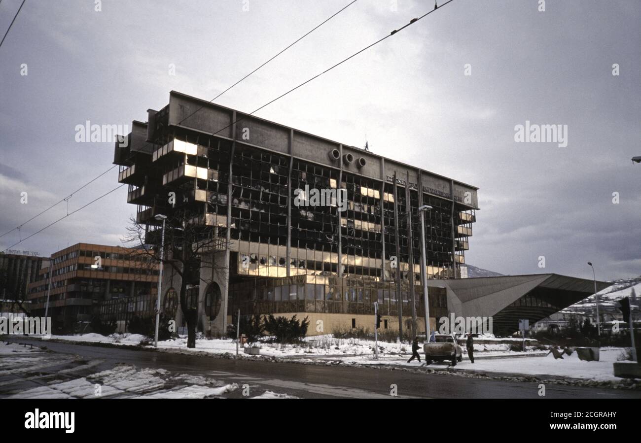 24th February 1994 During the Siege of Sarajevo: the burnt-out ...