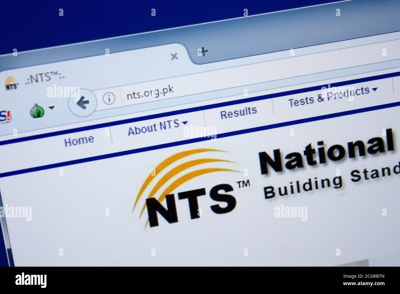 Ryazan, Russia - September 09, 2018: Homepage of Nts website on the display of PC, url - Nts.org ...