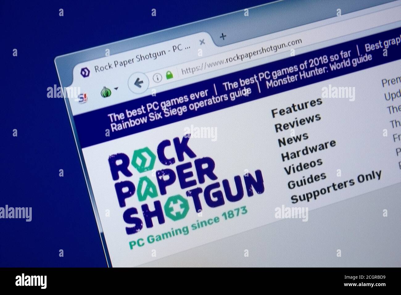Ryazan, Russia - September 09, 2018: Homepage of Rock Paper Shotgun ...