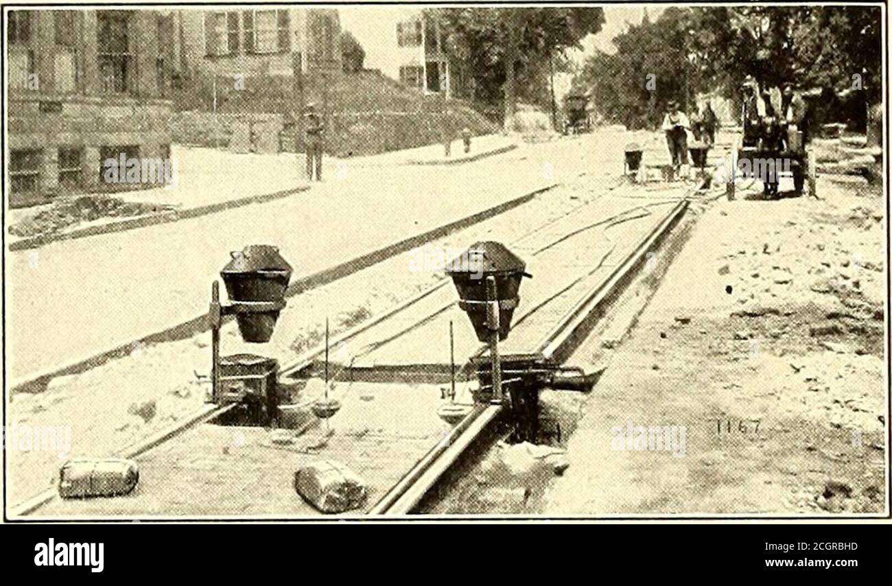 . Electric railway journal . Molds as Adjusted Being Luted for Insert ...
