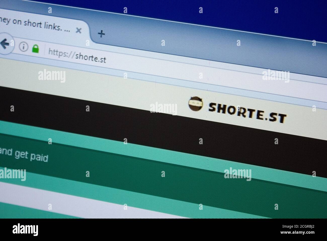 Ryazan, Russia - September 09, 2018: Homepage of Shorte website on the ...