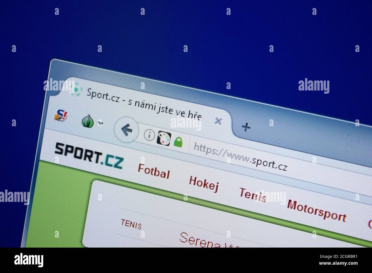 Ryazan, Russia - September 09, 2018: Homepage of Sport website on the ...