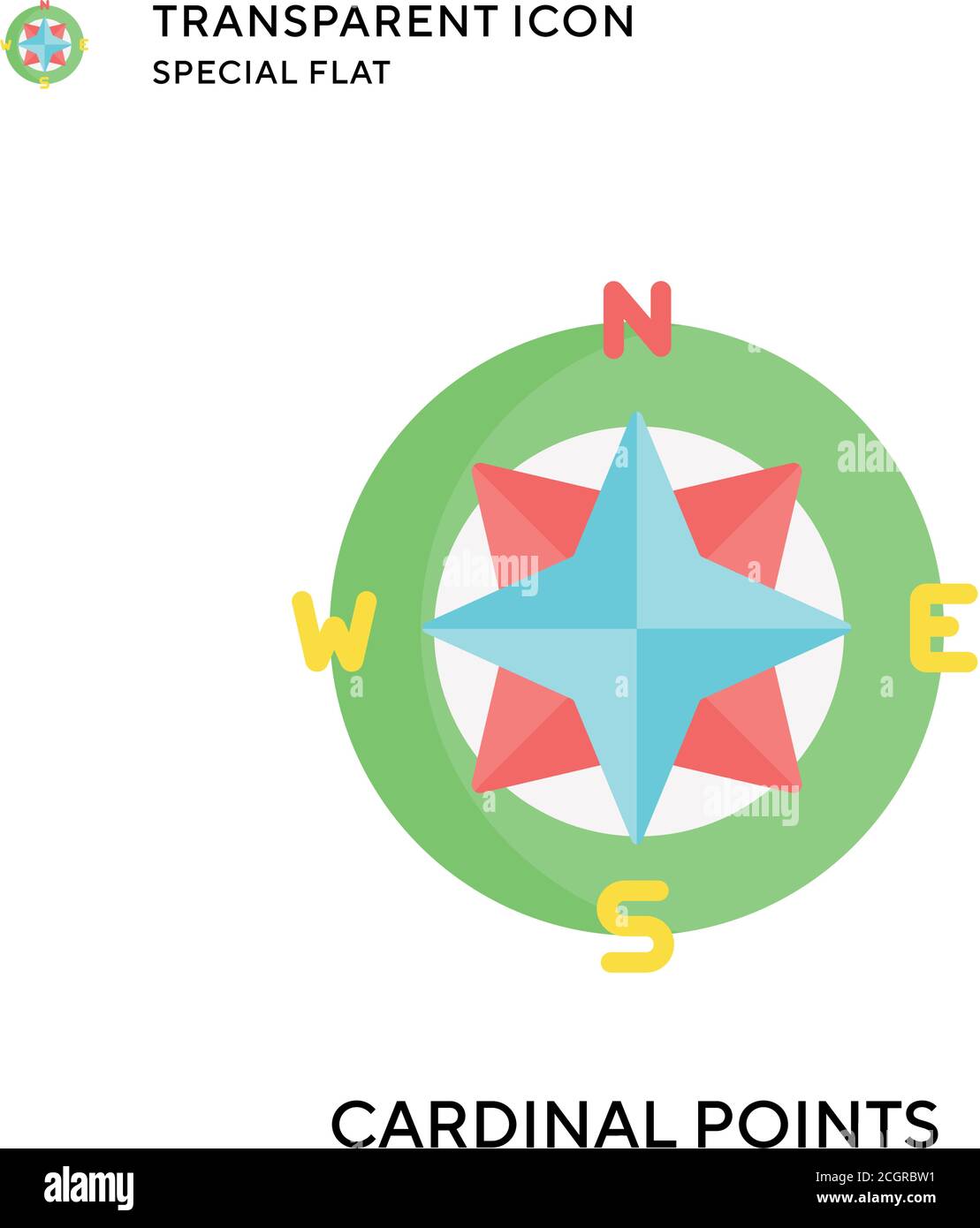 Directions illustration compass points cardinal direction hi-res stock ...