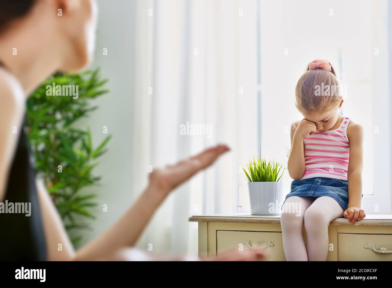 mother scolds her child Stock Photo - Alamy
