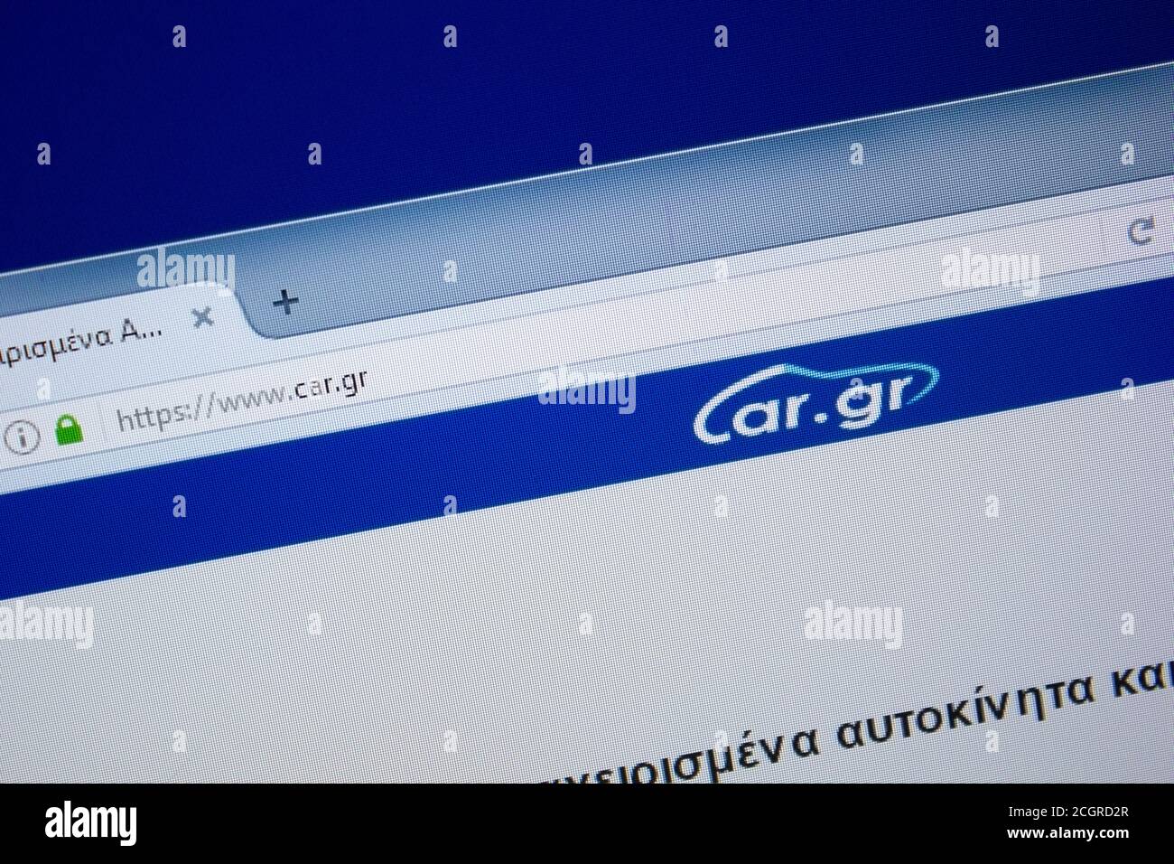 Ryazan, Russia - September 09, 2018: Homepage of Car website on the ...