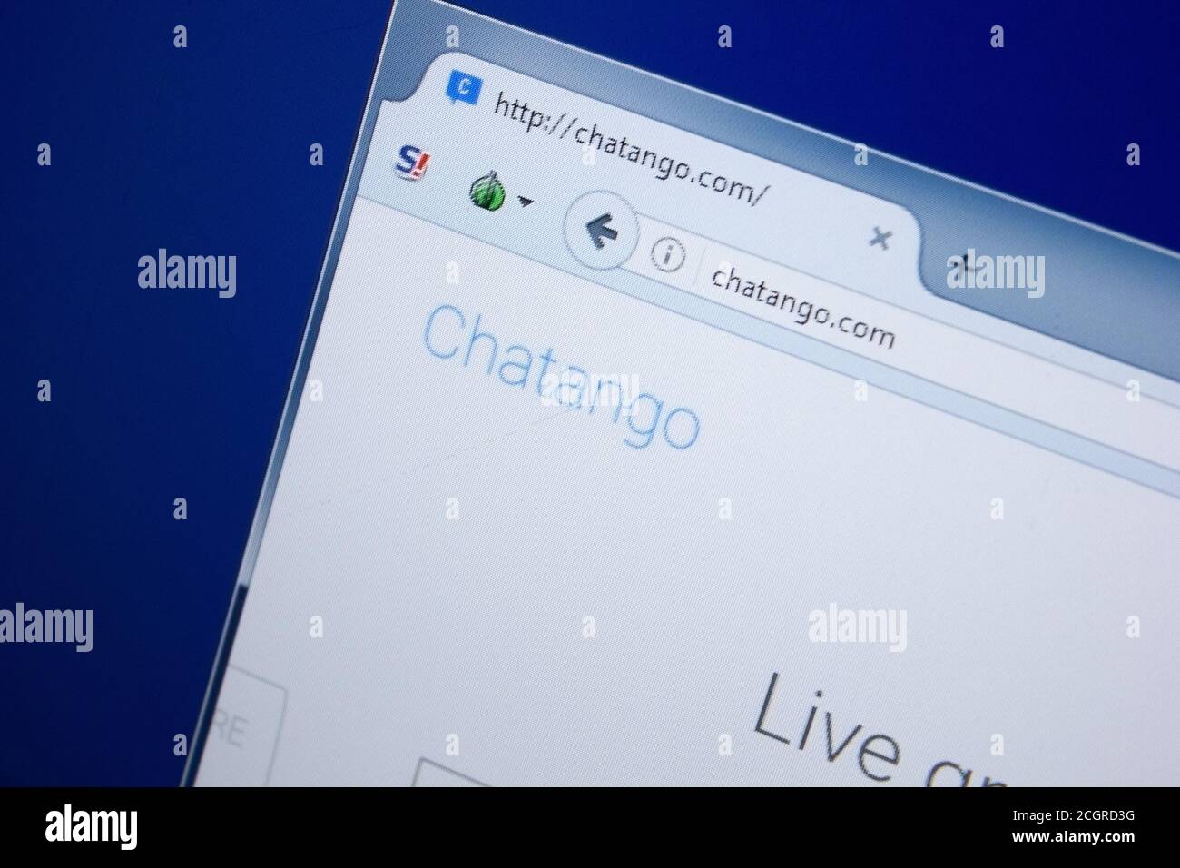 Ryazan, Russia - September 09, 2018: Homepage of Chatango website on ...