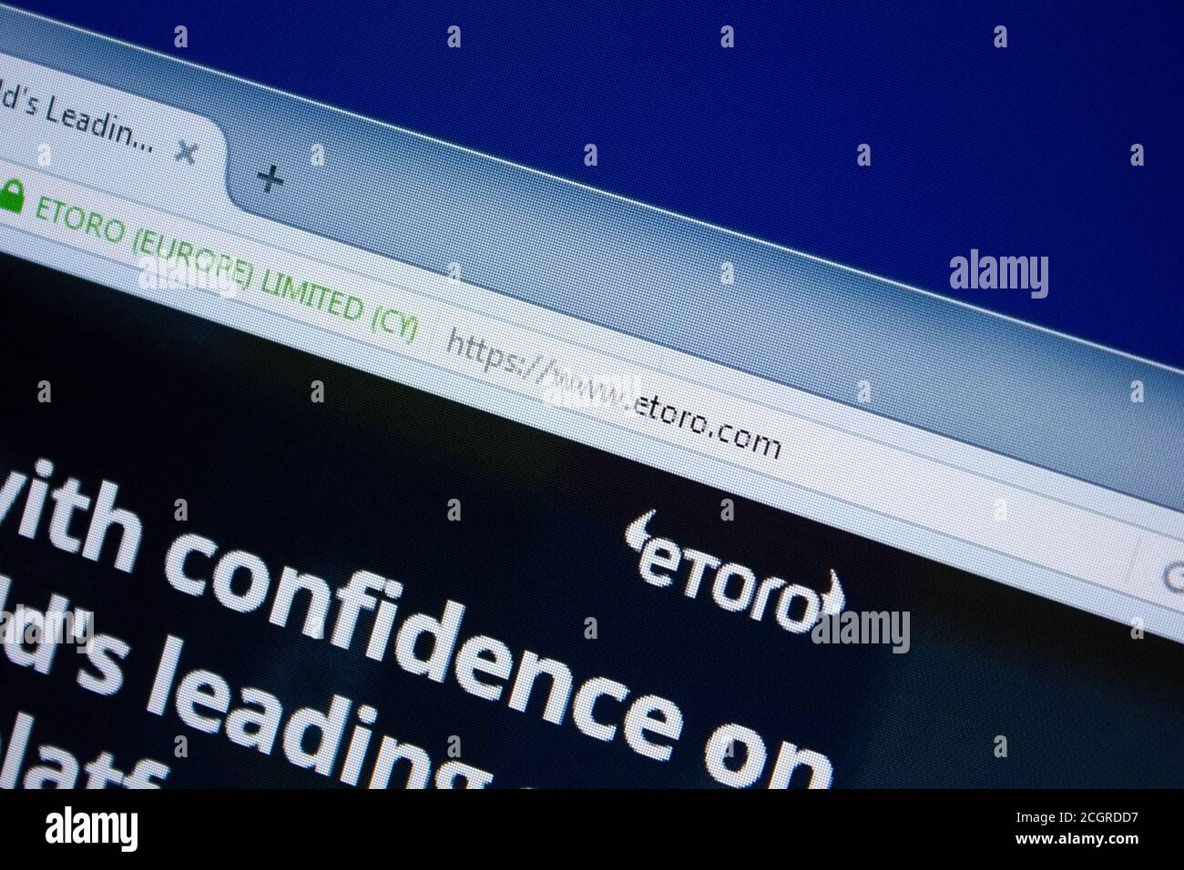 Etoro home page hi-res stock photography and images - Alamy
