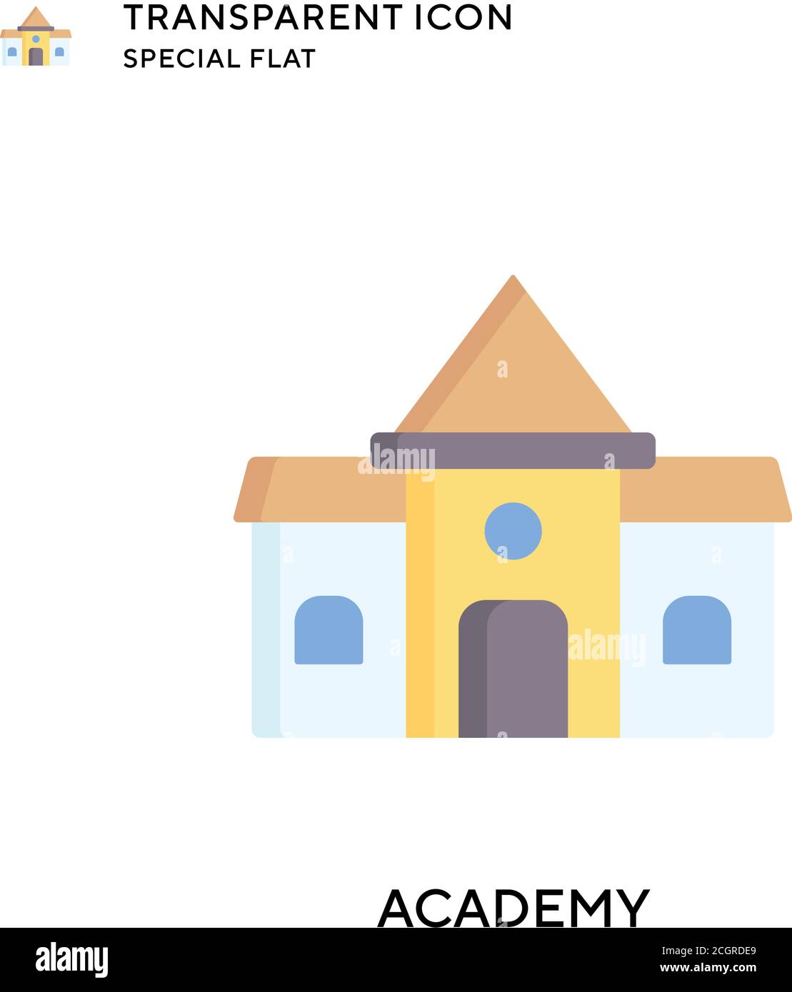Academy vector icon. Flat style illustration. EPS 10 vector Stock ...