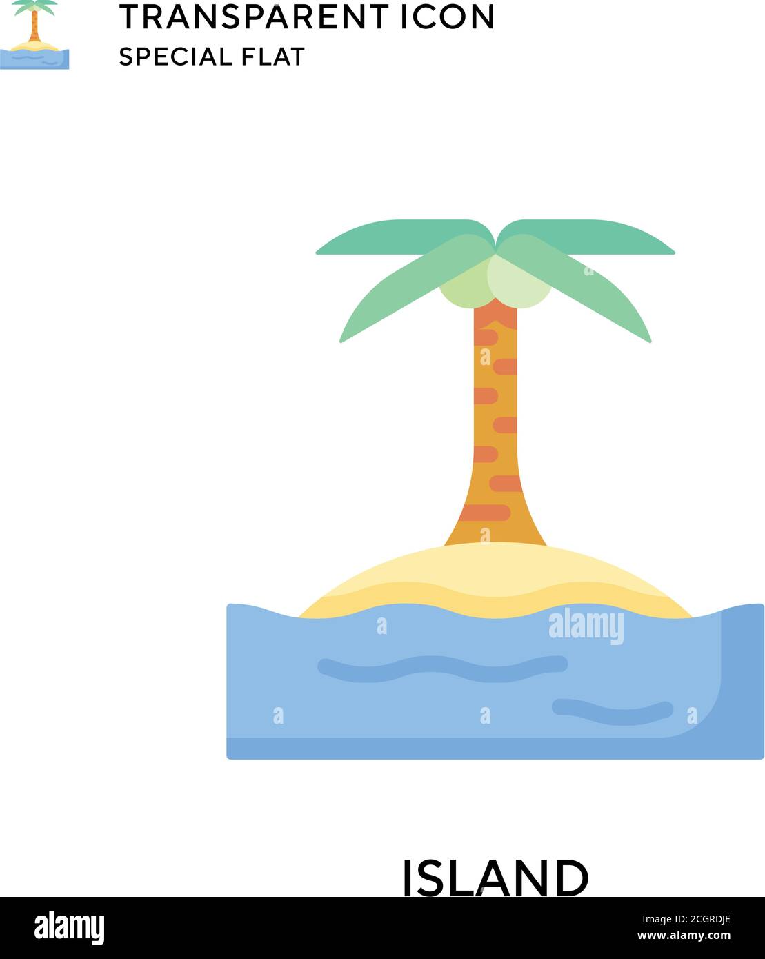 Island vector icon. Flat style illustration. EPS 10 vector Stock Vector ...