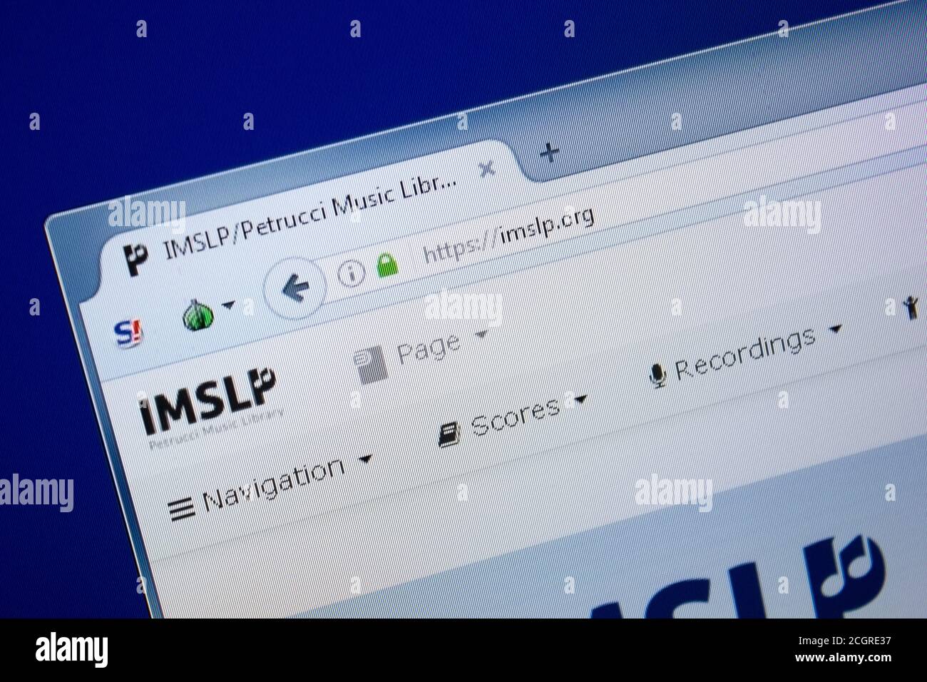 Ryazan, Russia - September 09, 2018: Homepage of Imslp website on the ...