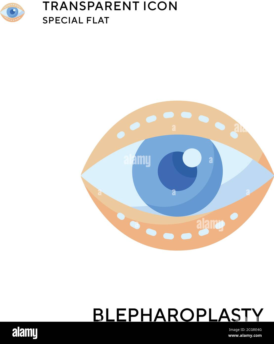 Blepharoplasty vector icon. Flat style illustration. EPS 10 vector Stock Vector Image & Art - Alamy