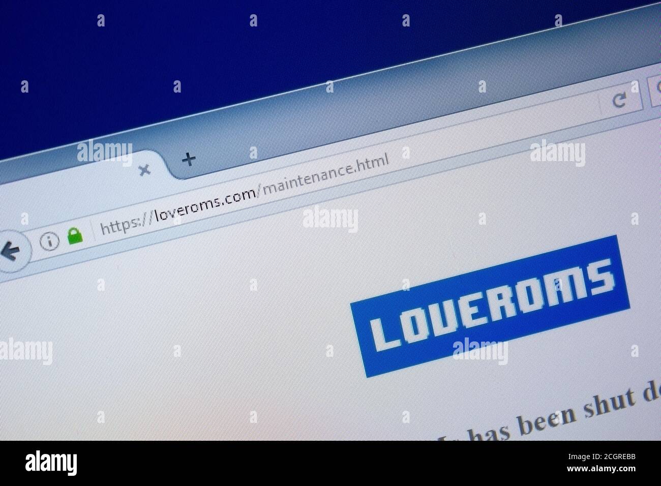 Ryazan, Russia - September 09, 2018: Homepage of Love Roms website on ...