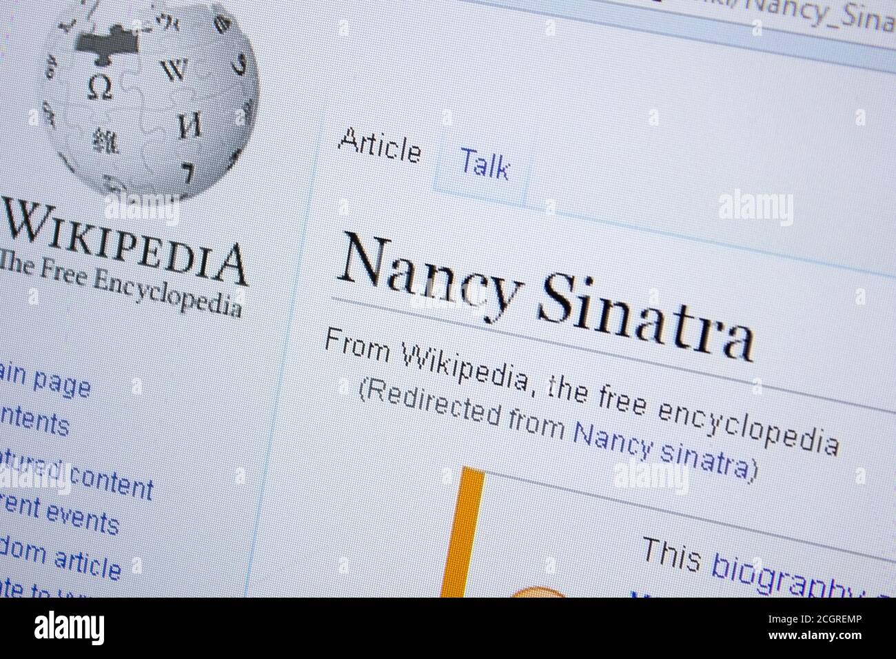 Ryazan, Russia - September 09, 2018 - Wikipedia page about Nancy ...