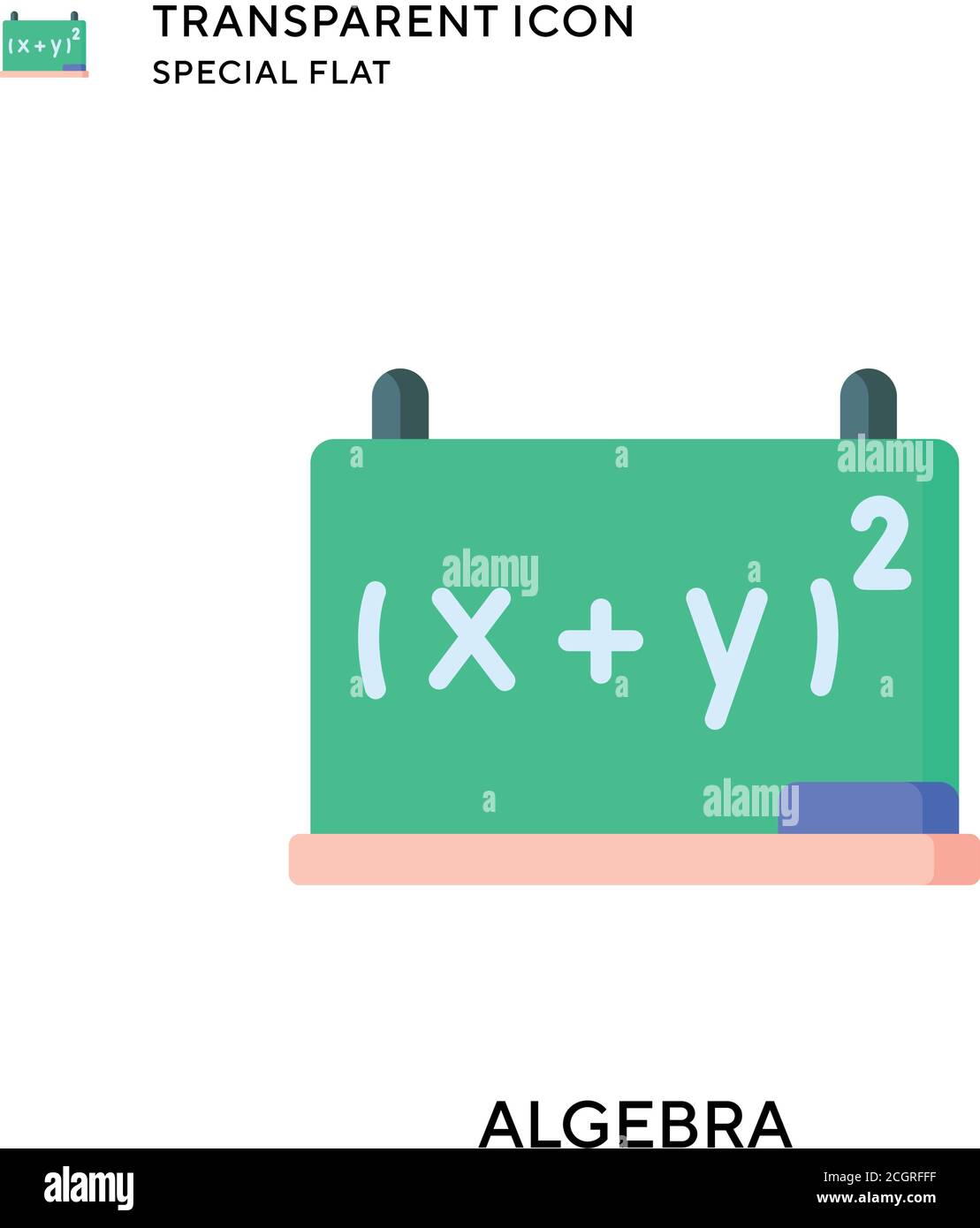 Algebra vector icon. Flat style illustration. EPS 10 vector Stock ...