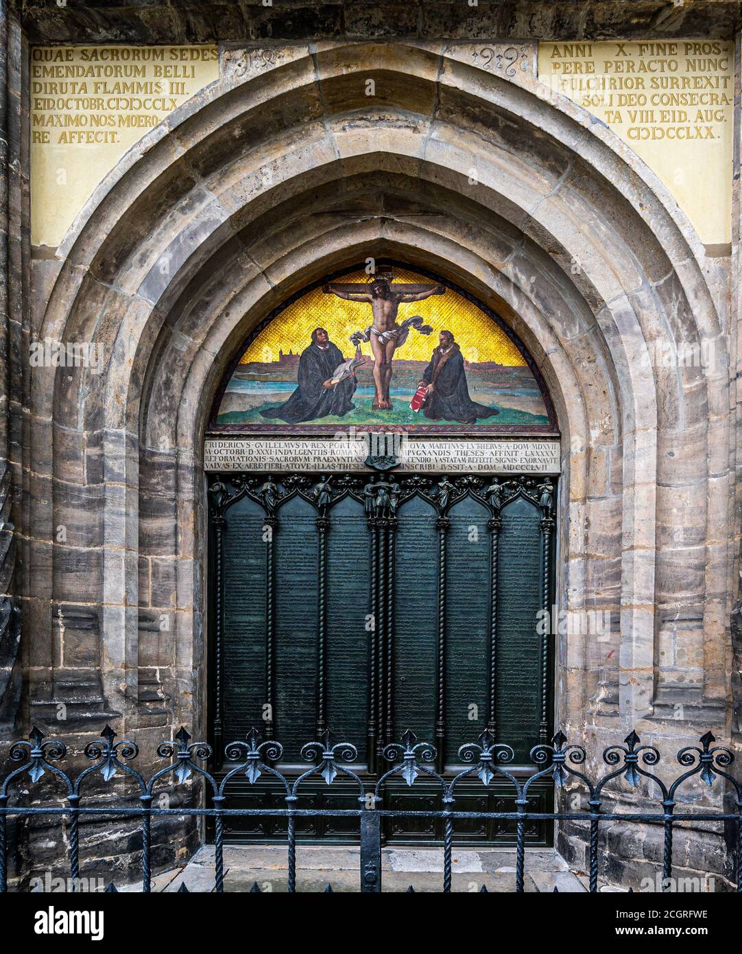 Doors of the All Saints' Church, commonly referred to as Schlosskirche ...