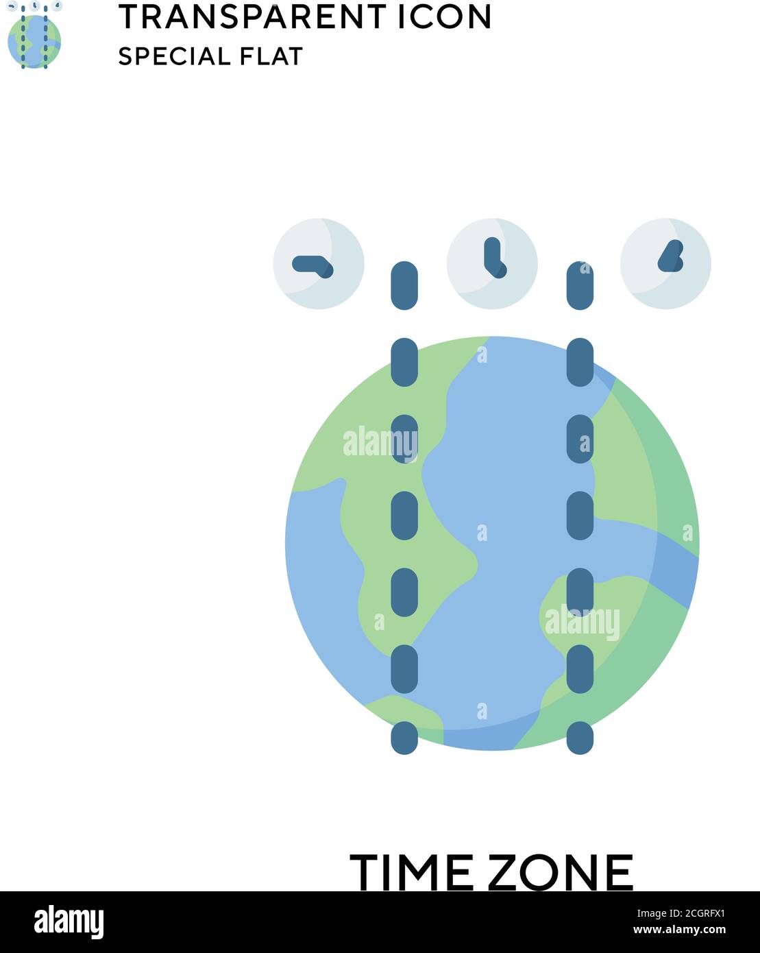 Time zone vector icon. Flat style illustration. EPS 10 vector Stock ...