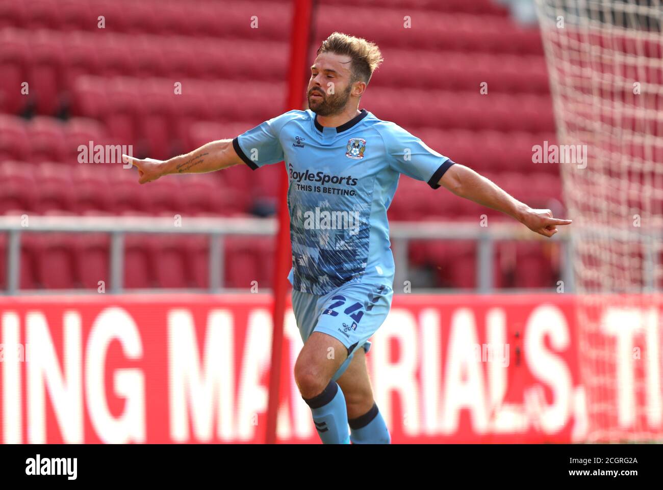 Coventry citys matt godden celebrates scoring hi-res stock photography ...