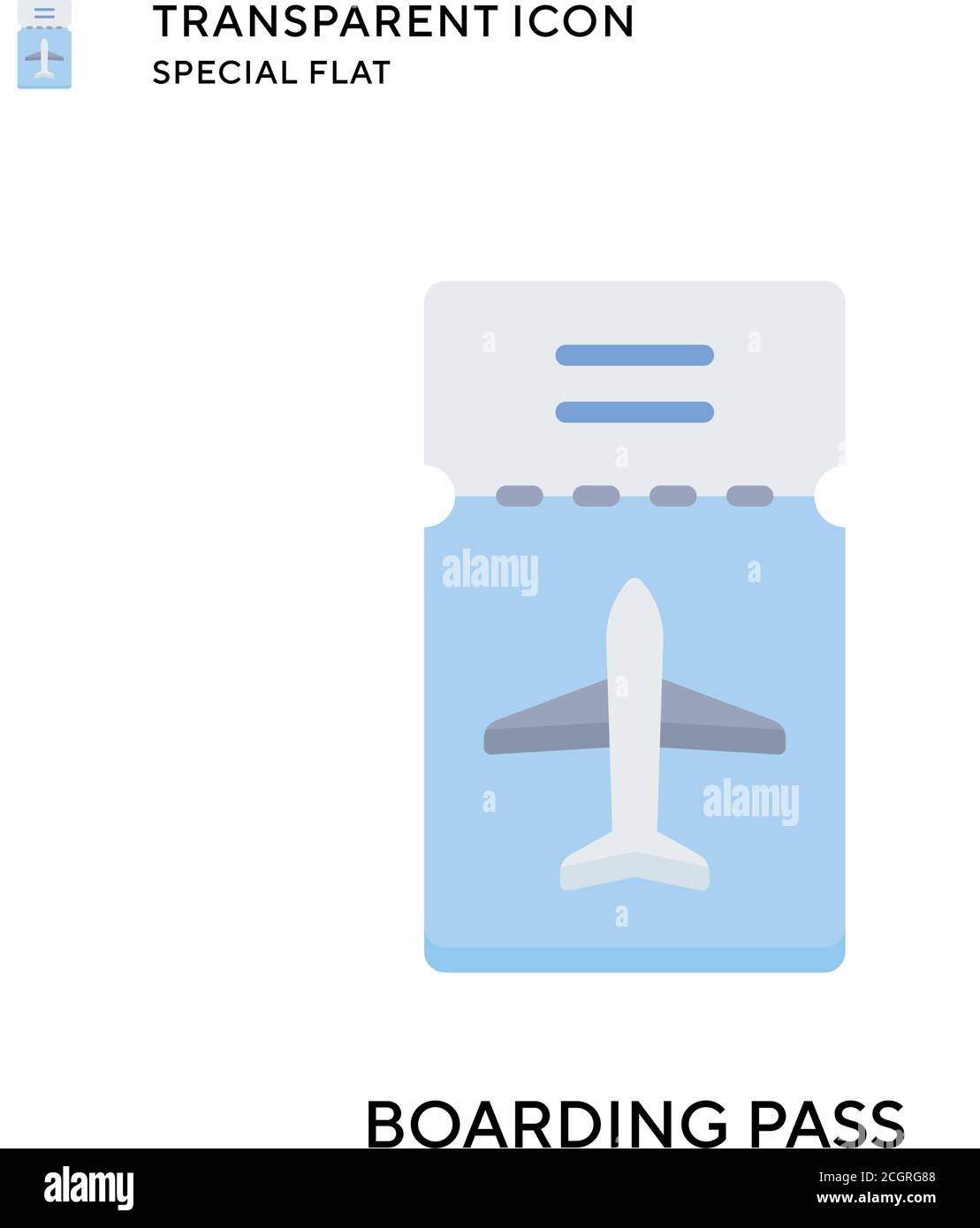 Boarding pass vector icon. Flat style illustration. EPS 10 vector Stock ...