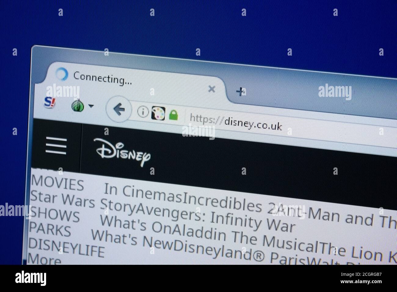 Ryazan, Russia - September 09, 2018: Homepage of Disney website on the ...