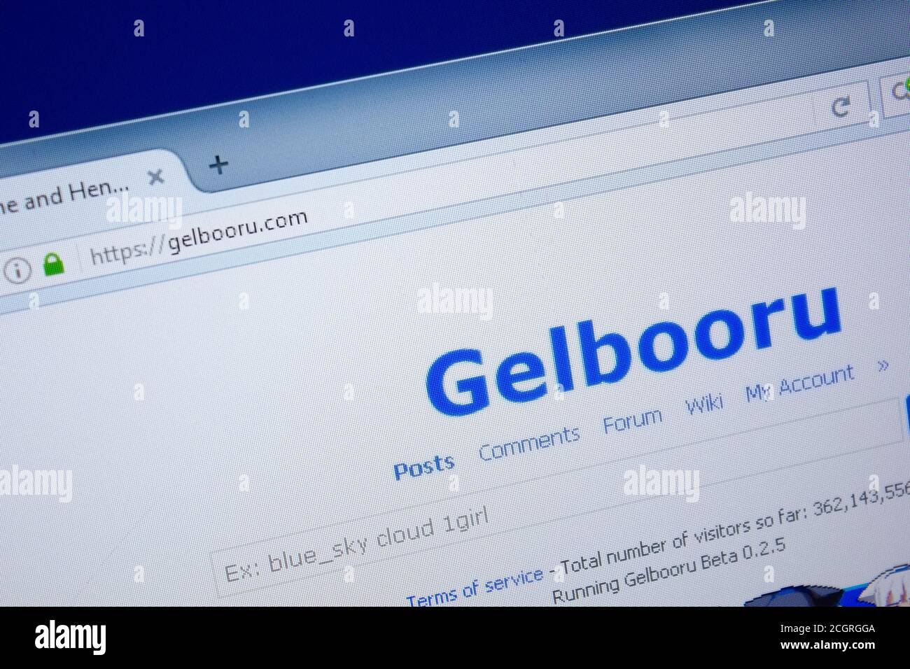 Ryazan, Russia - September 09, 2018: Homepage of Gelbooru website on ...