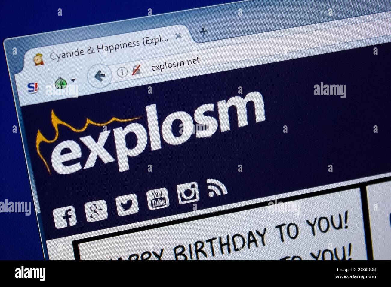 Ryazan, Russia - September 09, 2018: Homepage of Explosm website on the ...