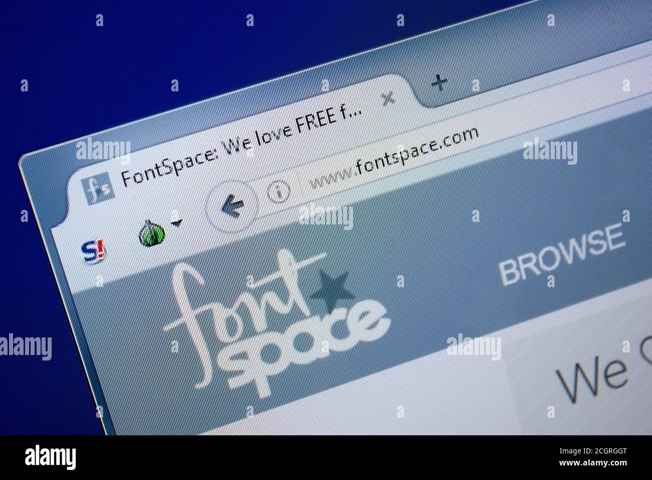 Ryazan, Russia - September 09, 2018: Homepage of Font Space website on ...