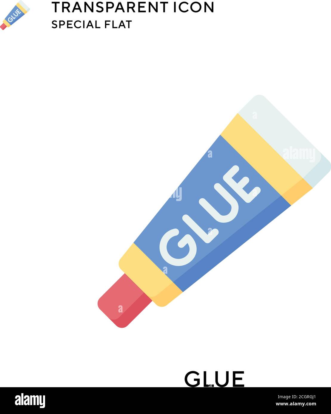 Glue vector icon. Flat style illustration. EPS 10 vector Stock Vector Image & Art - Alamy