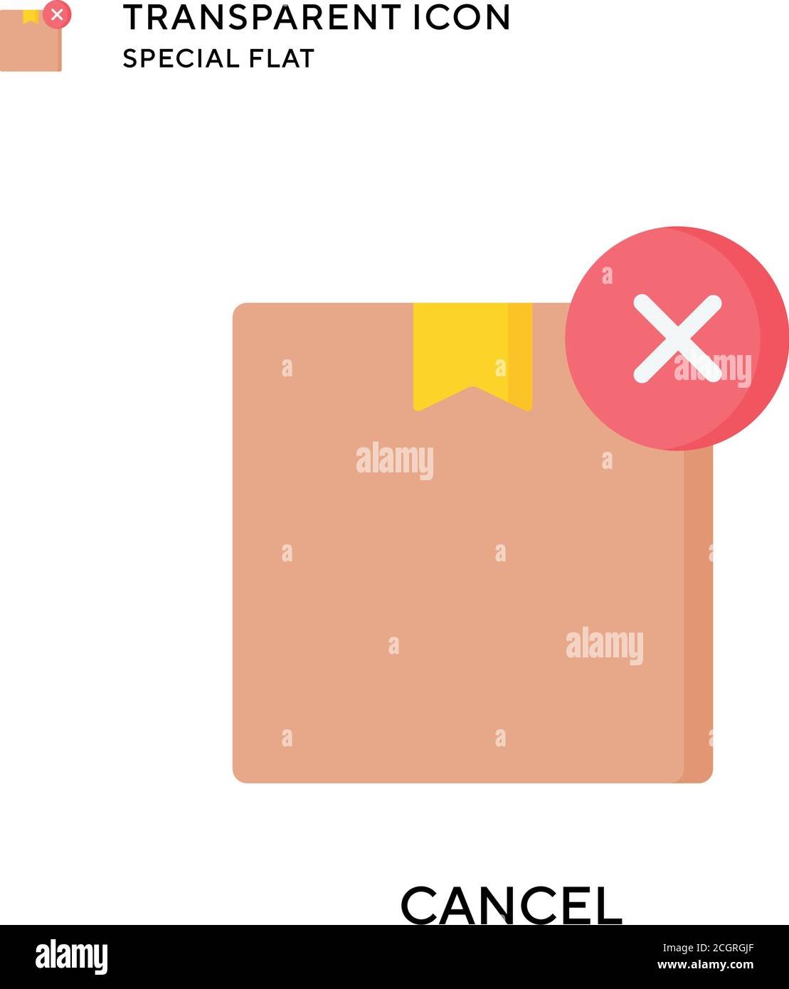 Cancel vector icon. Flat style illustration. EPS 10 vector Stock Vector ...