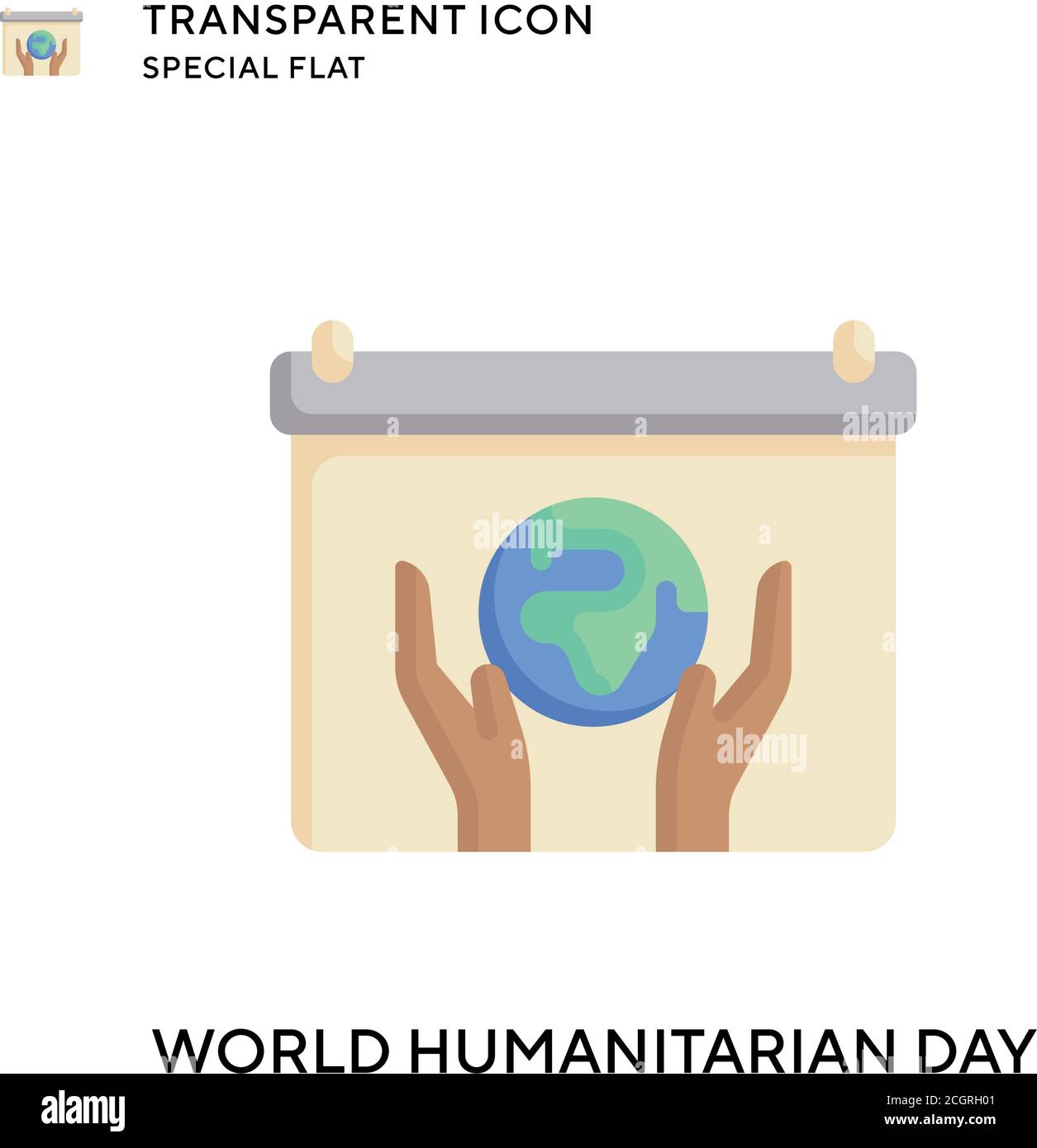 World humanitarian day vector icon. Flat style illustration. EPS 10 ...