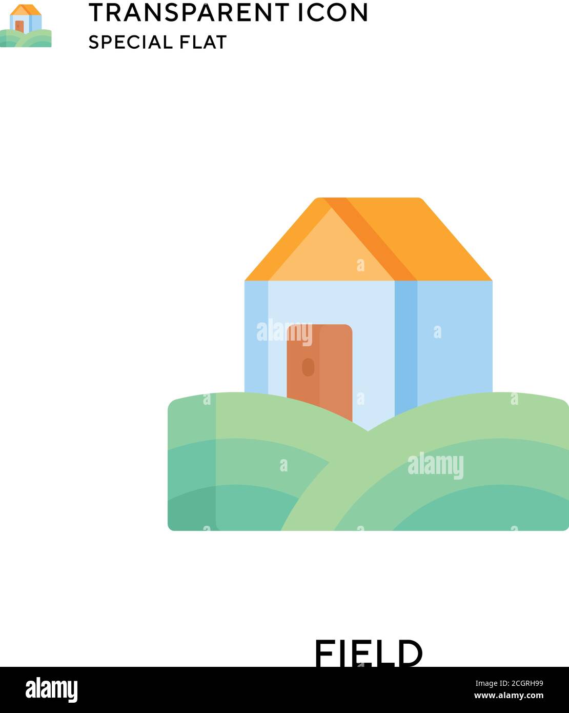 Field vector icon. Flat style illustration. EPS 10 vector Stock Vector ...