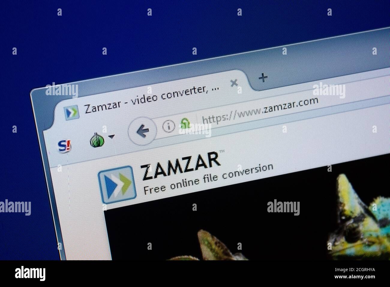Ryazan, Russia - September 09, 2018: Homepage of Zamzar website on the ...