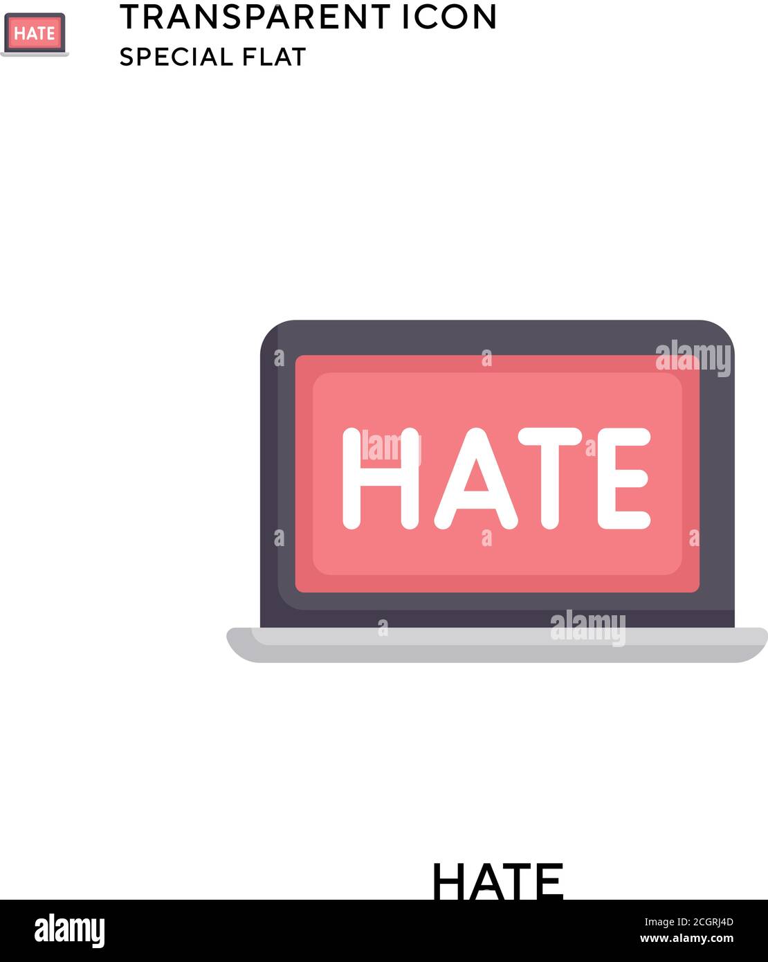 Hate vector icon. Flat style illustration. EPS 10 vector Stock Vector ...