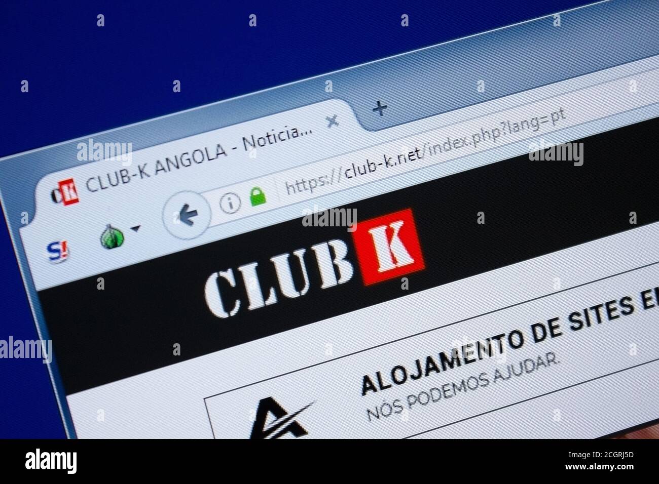 Ryazan, Russia - September 09, 2018: Homepage of Club-k website on the display of PC, url - Club ...